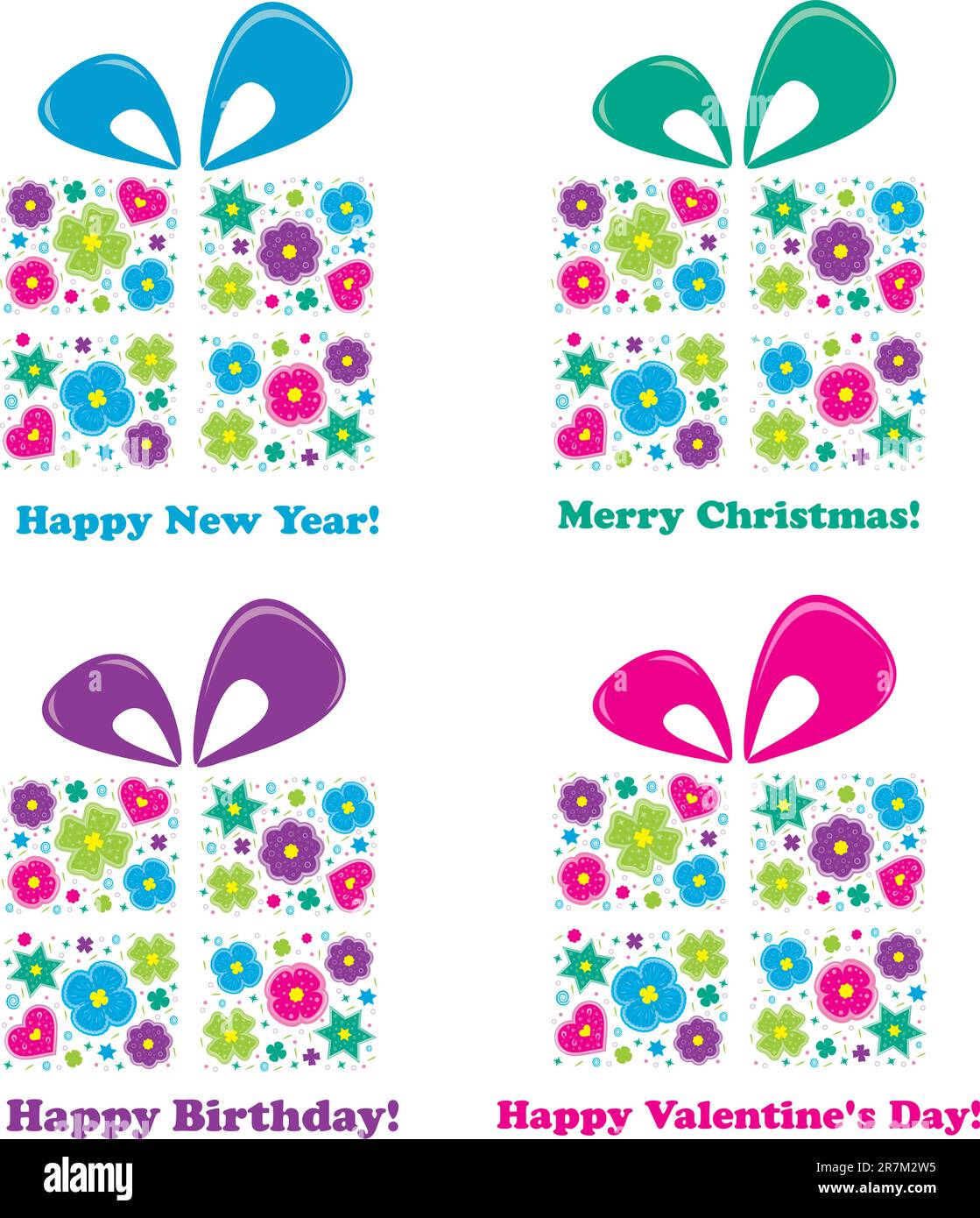 Wrapping gift idea Stock Vector Images - Alamy