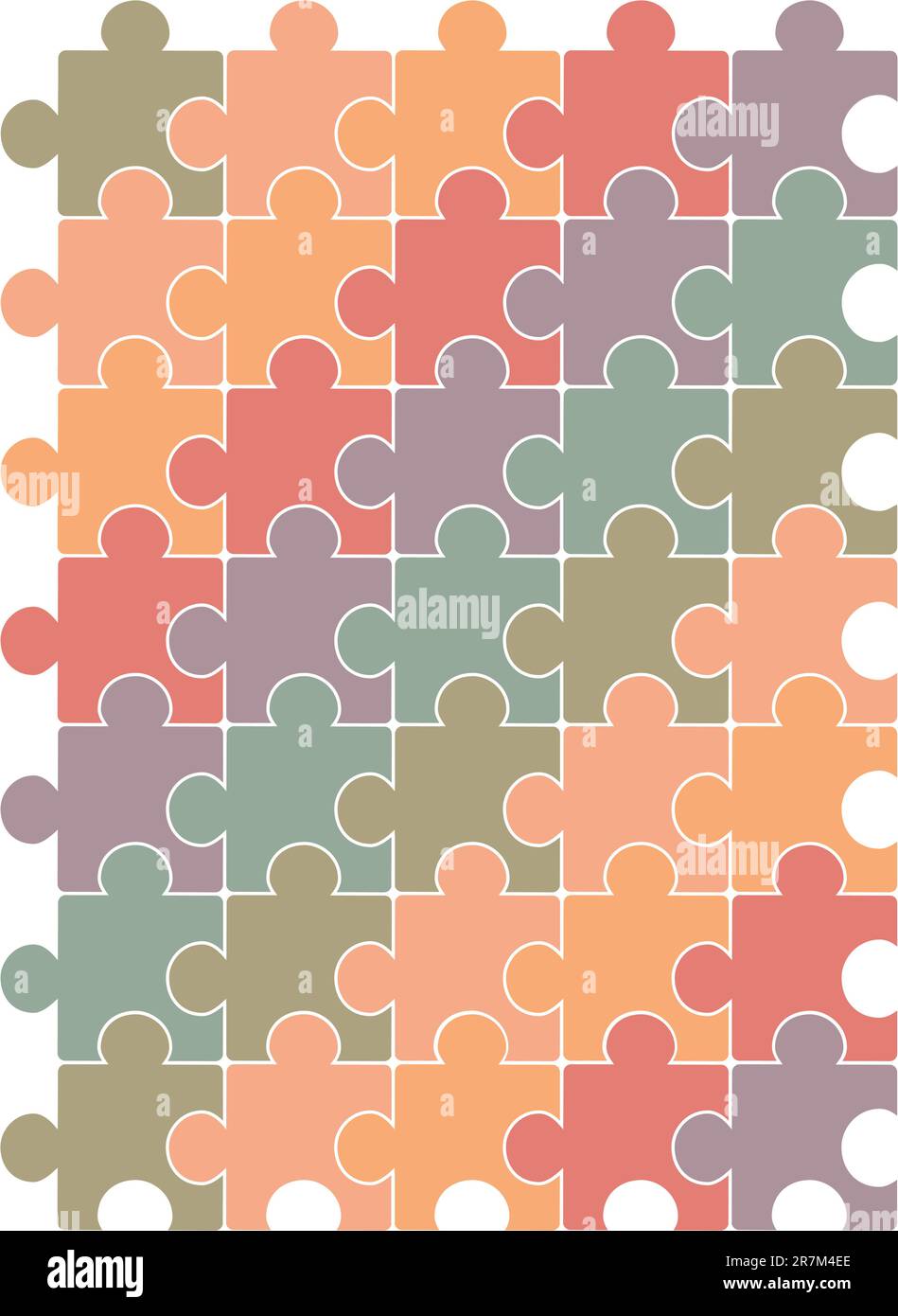 Puzzle vector eps contains 4 layers: (1) each puzzle piece with one ...
