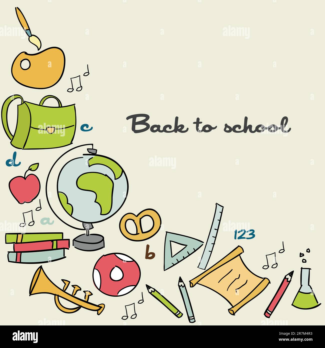 Back to school background, vector illustration Stock Vector Image & Art ...