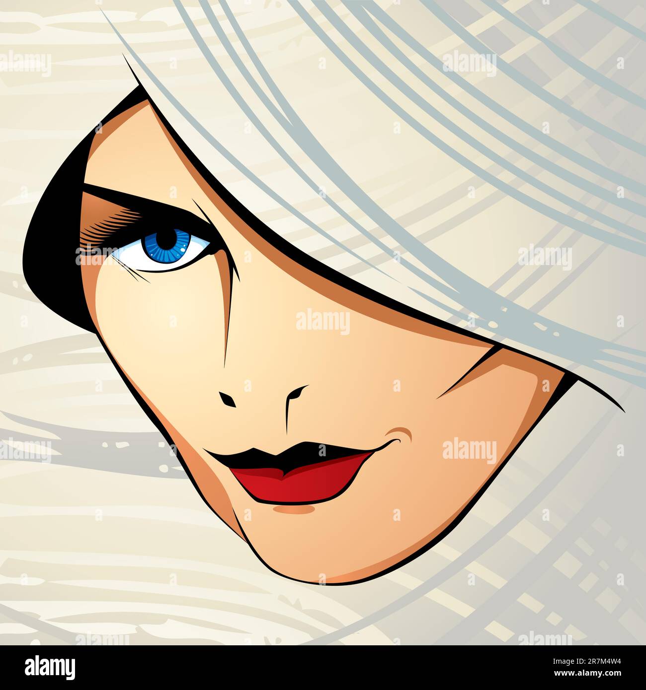 Attractive caucasian female art Stock Vector Images - Alamy