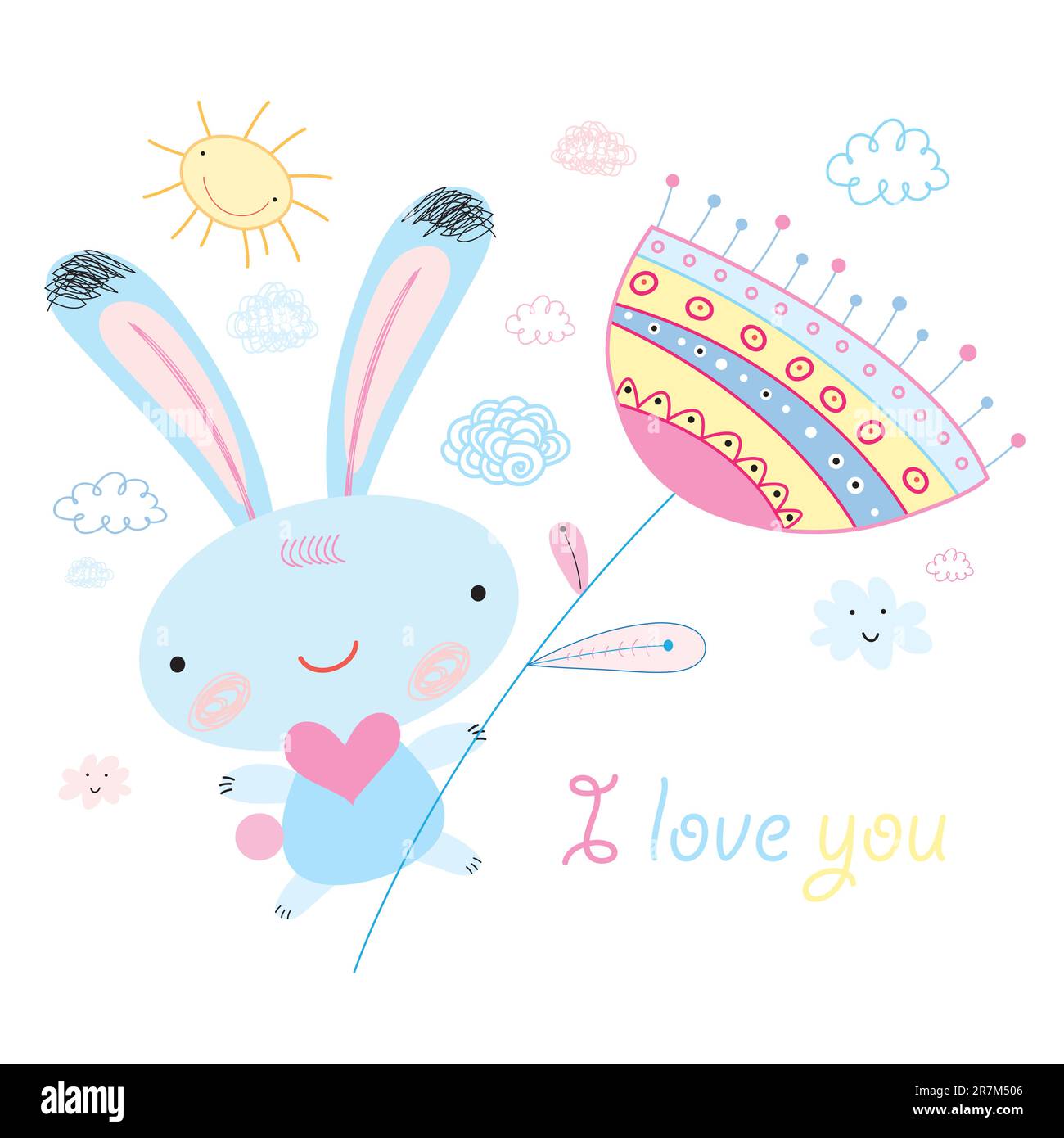 Flower bunny red color Stock Vector Images - Alamy