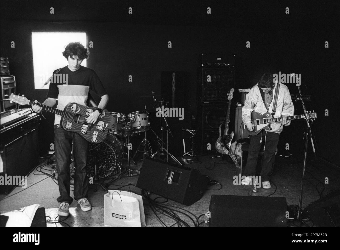 Gruff and Huw of Super Furry Animals rehearsing their second album ...