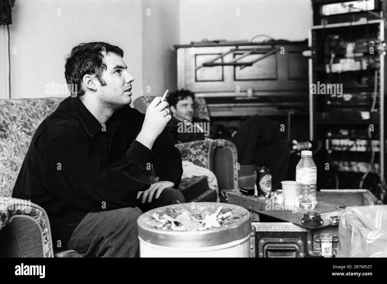 Guto Pryce of Super Furry Animals rehearsing their second album ...