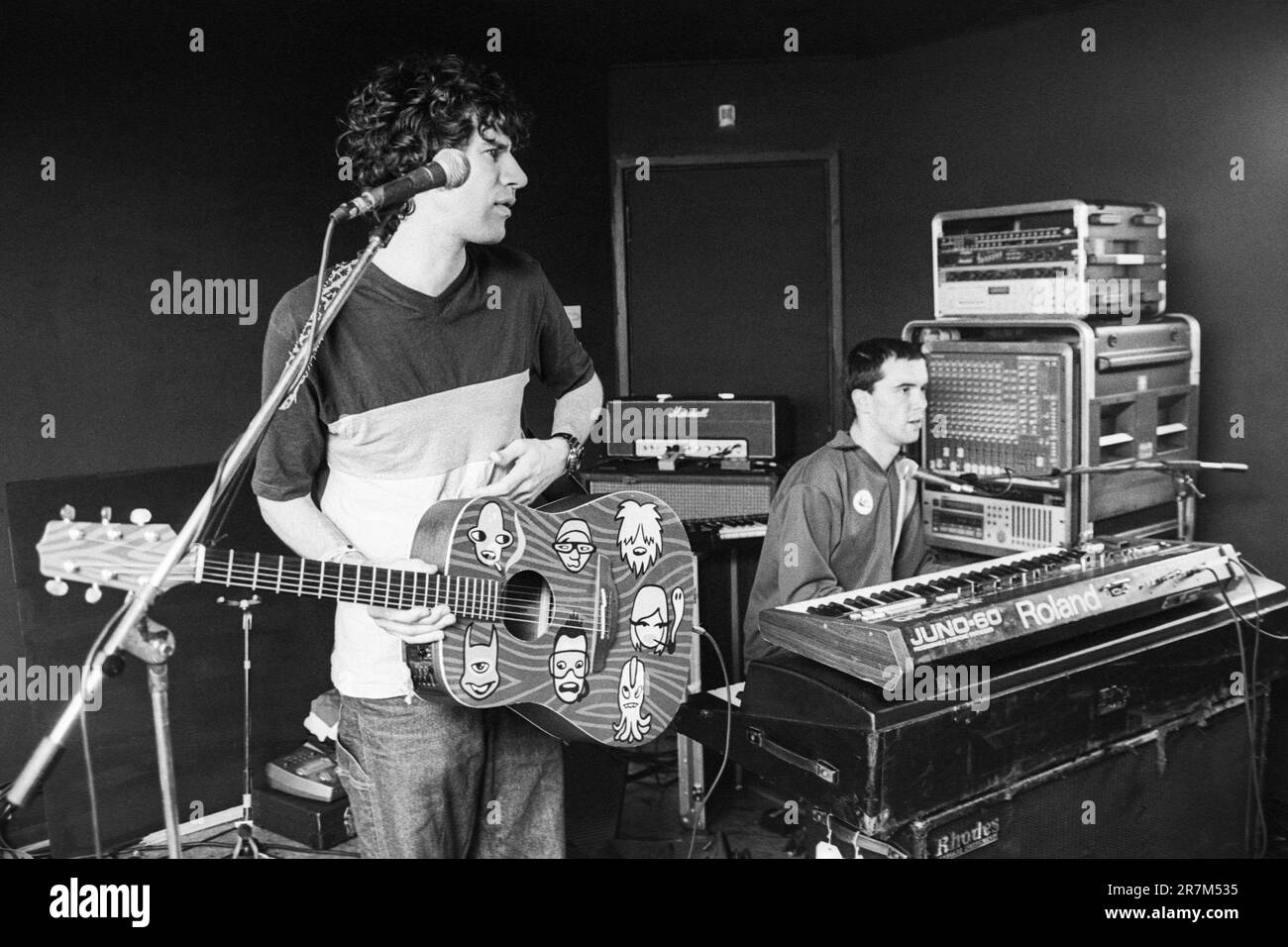 Gruff and Cian of Super Furry Animals rehearsing their second album ...