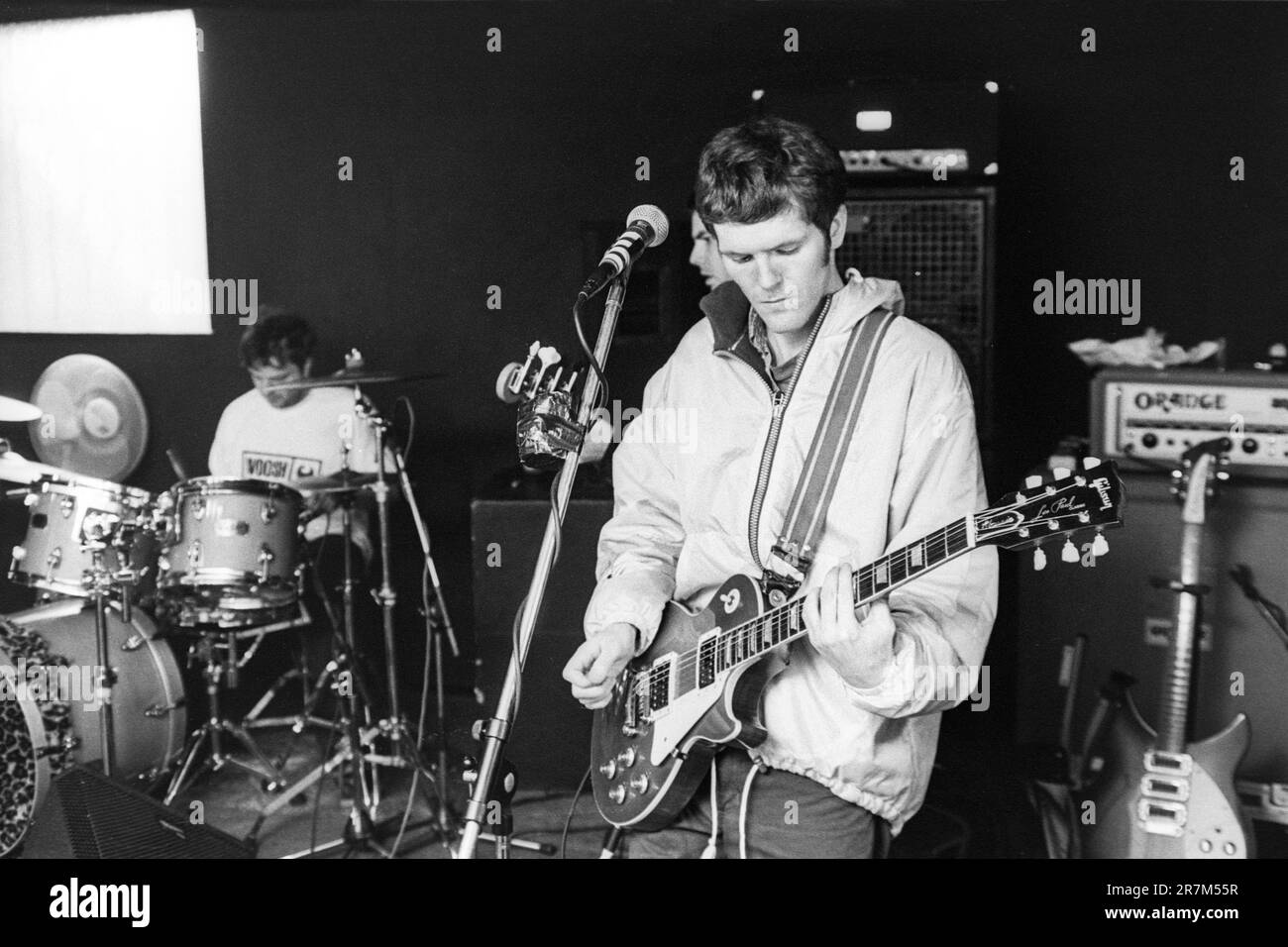Huw of Super Furry Animals rehearsing their second album Radiator at ...