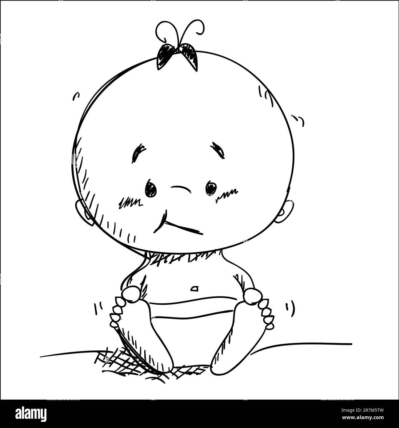 Vector baby sketch, illustration Stock Vector Image & Art - Alamy
