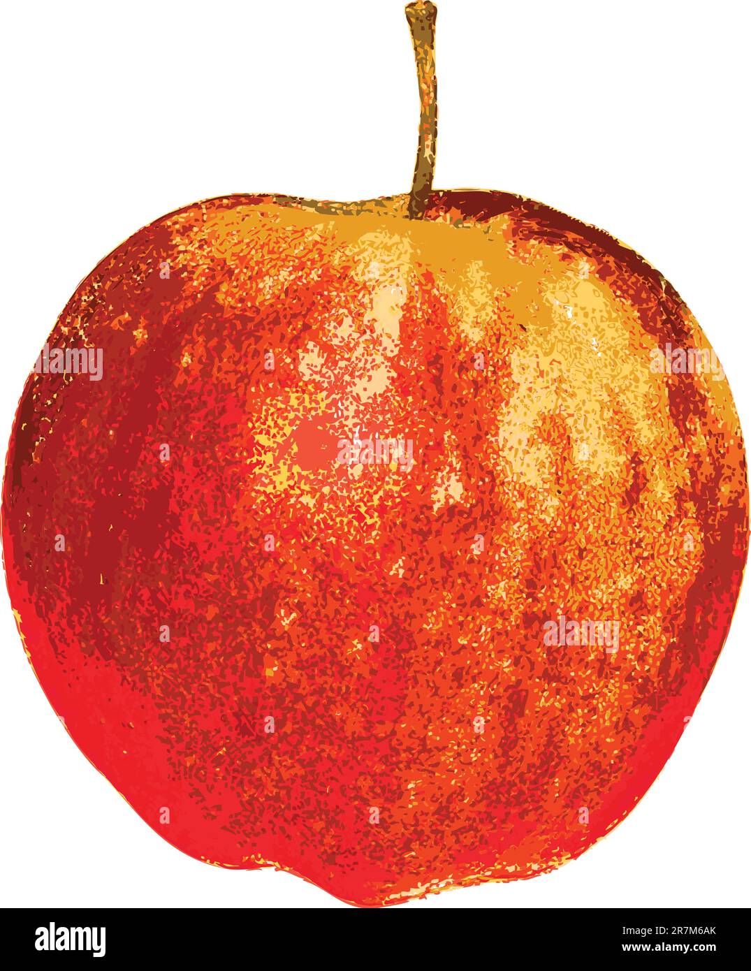 Vector image of yellow-red apple design for design works. Vector format ...