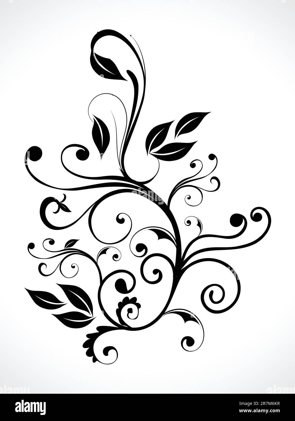 Abstract Floral With Curve Vector Illustration Stock Vector Image And Art Alamy