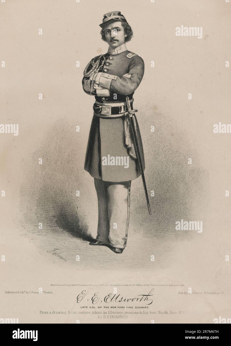 Elmer Ellsworth c. 1861 Stock Photo - Alamy