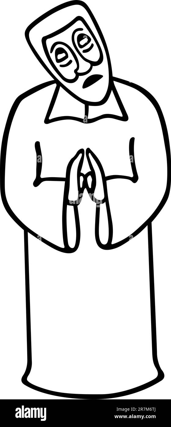 Priest praying Stock Vector Images - Alamy