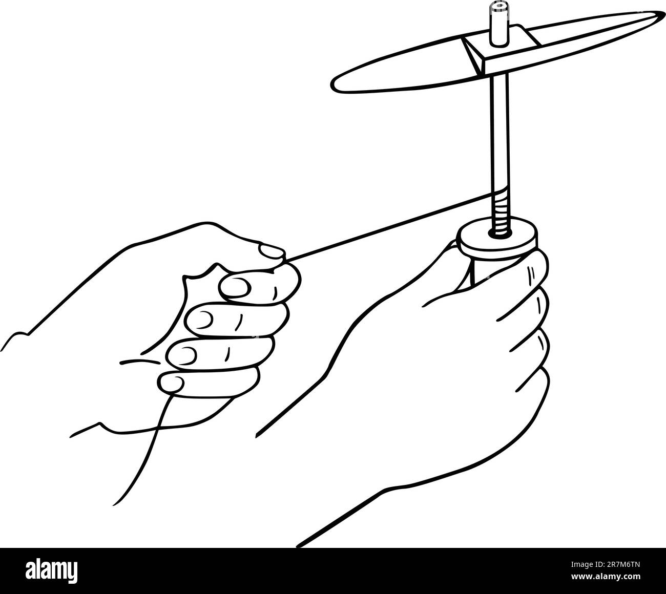 Hand spinning top Stock Vector Images - Alamy