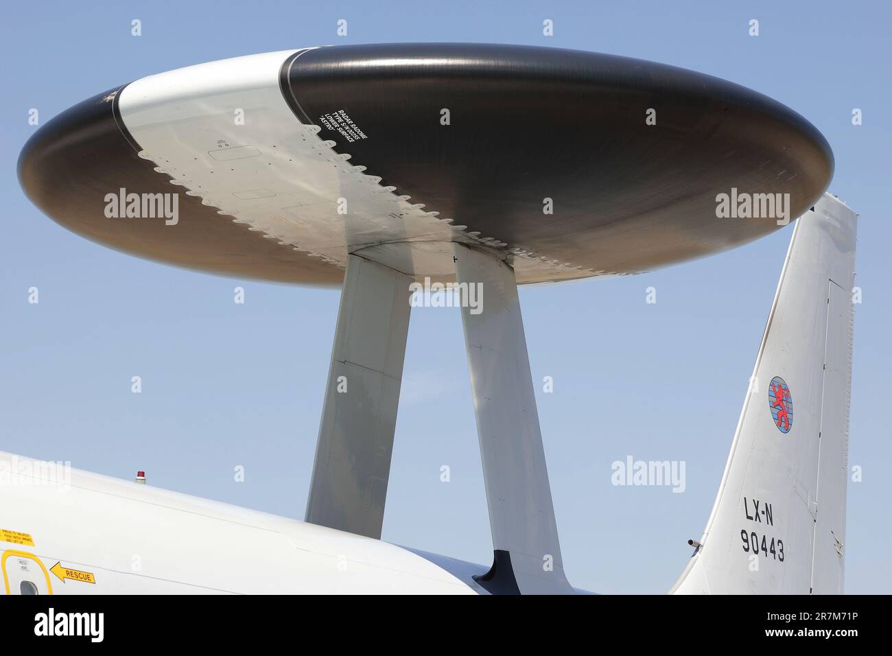 Geilenkirchen, Germany. 16th June, 2023. The radar dome "RADOME" of an ...