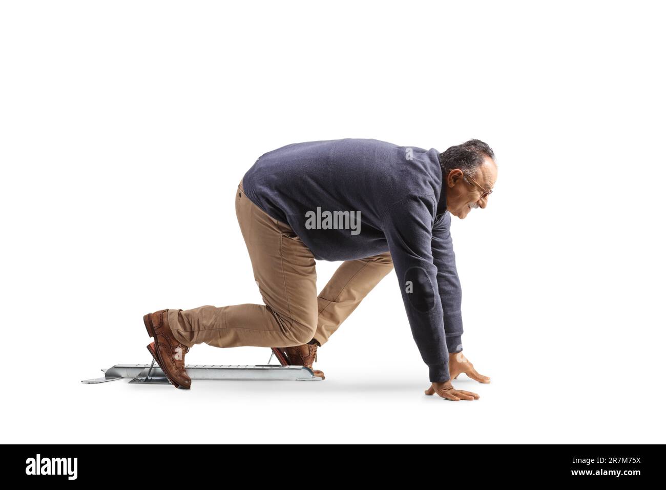 Athletics starting blocks hi-res stock photography and images - Alamy
