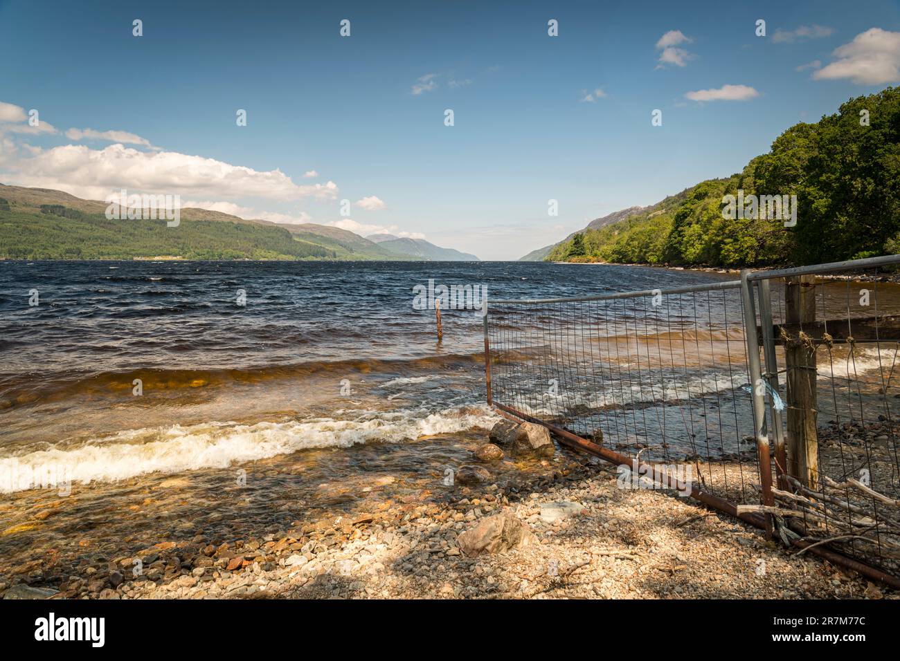 A breezy, summer HDR landscape image of Loch Ness from the south shore ...