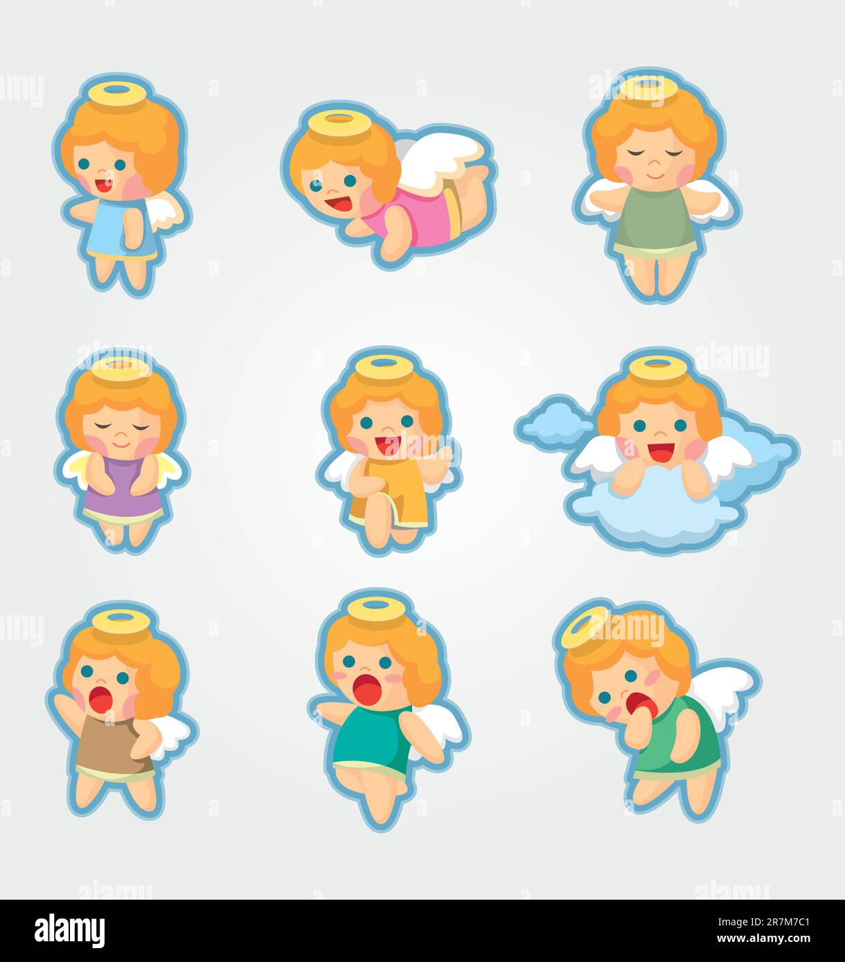 cartoon Angel icon set Stock Vector Image & Art - Alamy