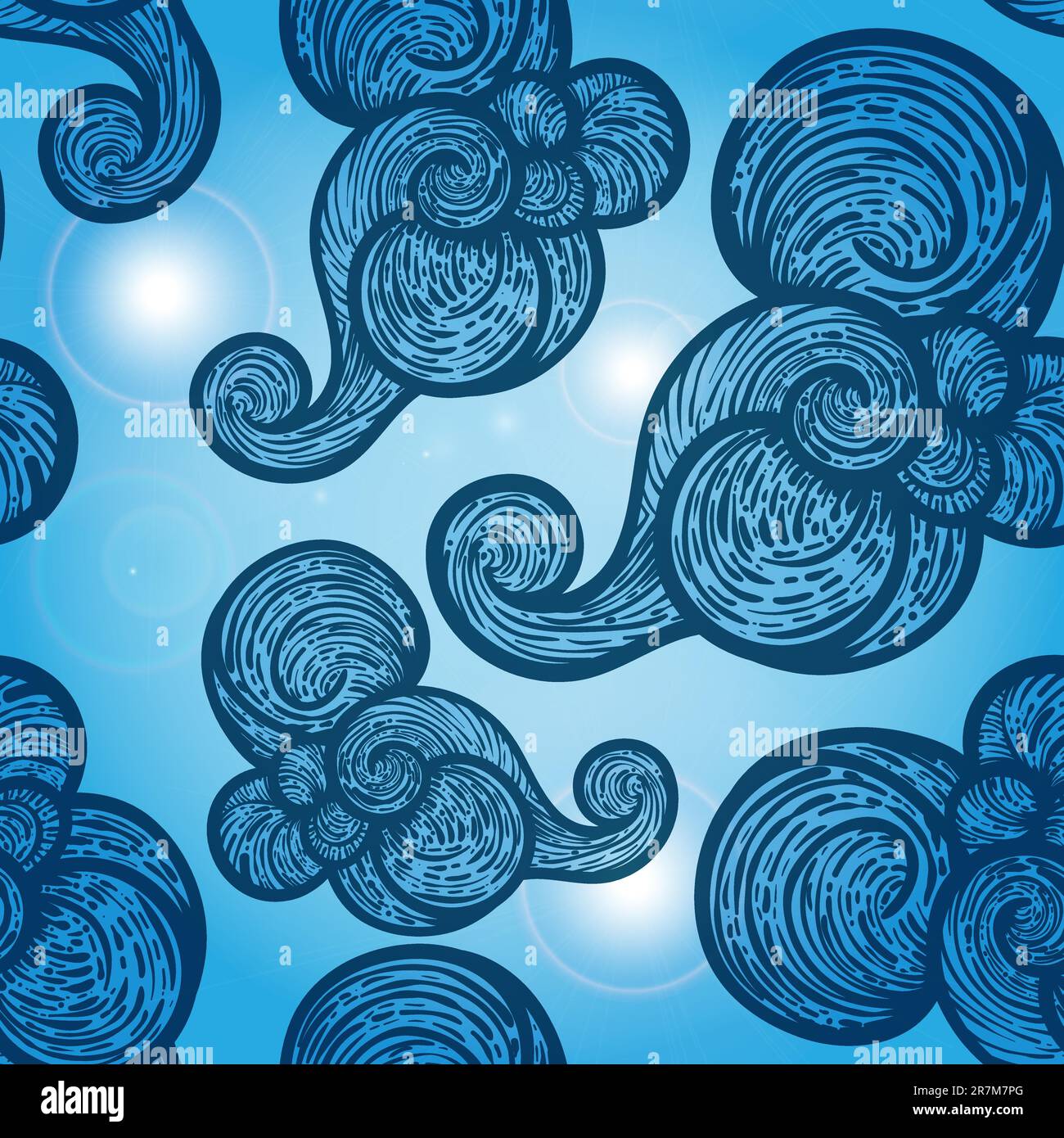 vector seamless clouds and flares, eps10 Stock Vector Image & Art - Alamy