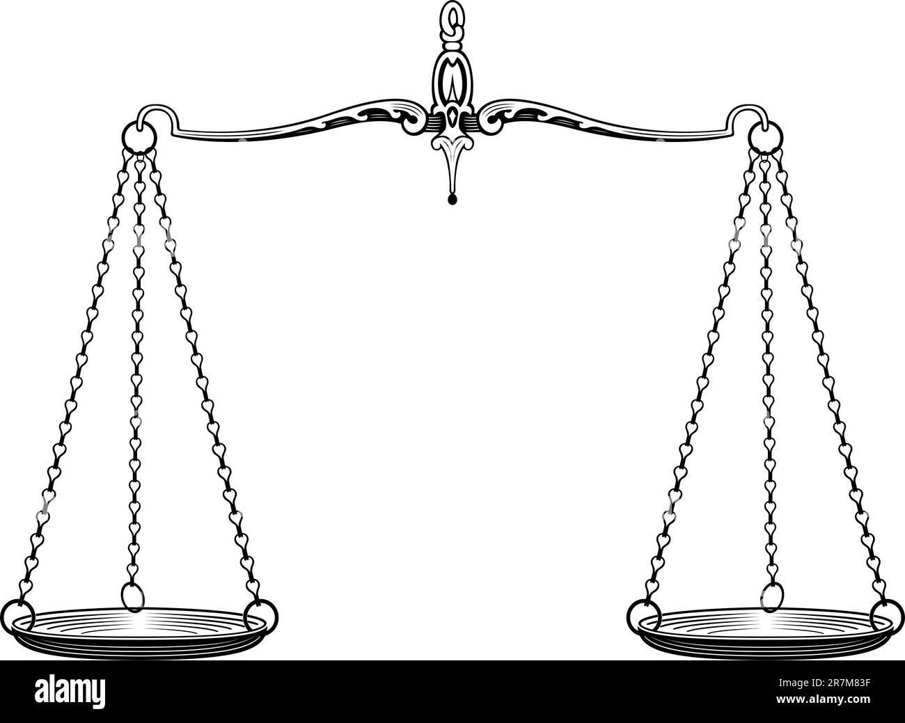 Old scales isolated on white Stock Vector Image & Art - Alamy