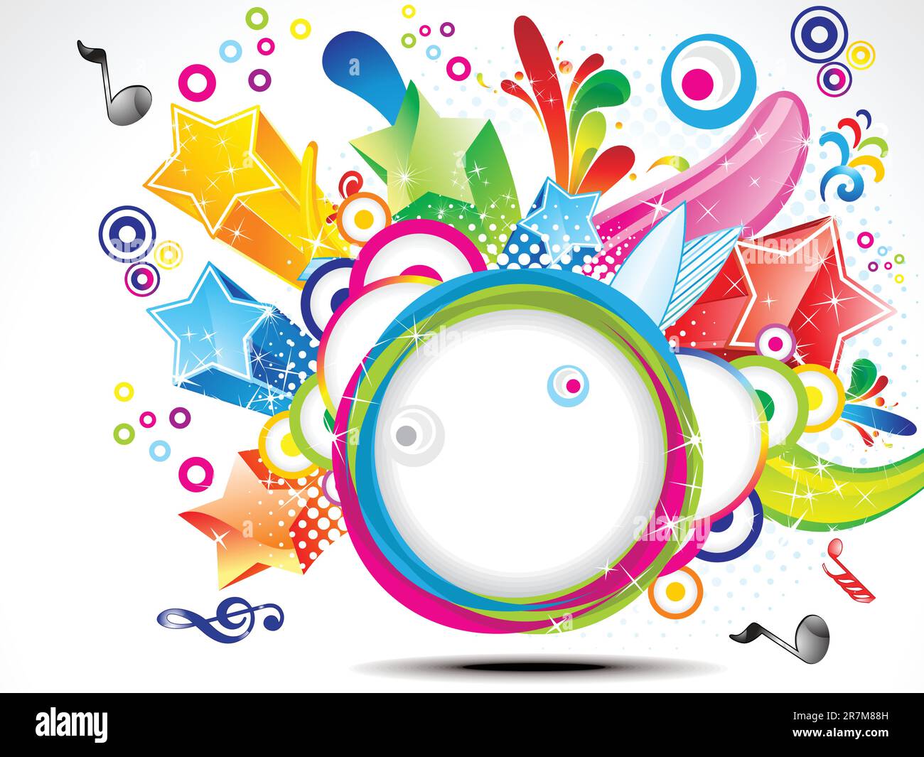 abstract colorful explode circle background vector illustration Stock ...