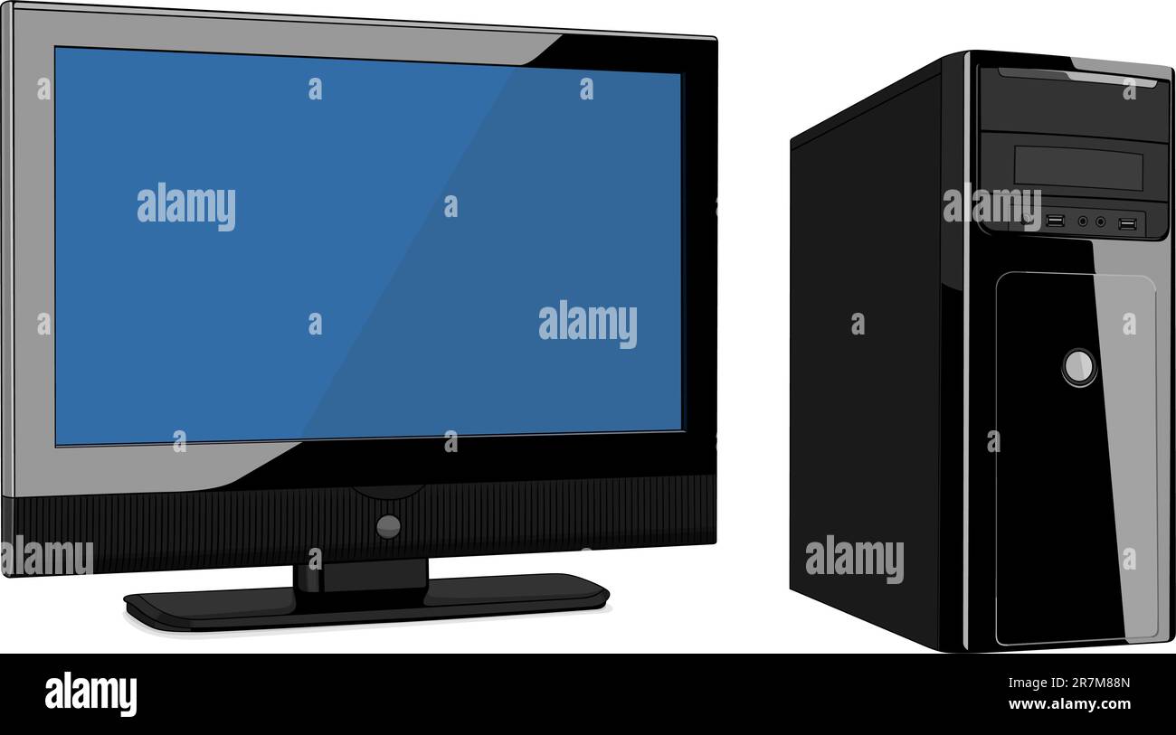 Computer isolated Stock Vector Images - Alamy