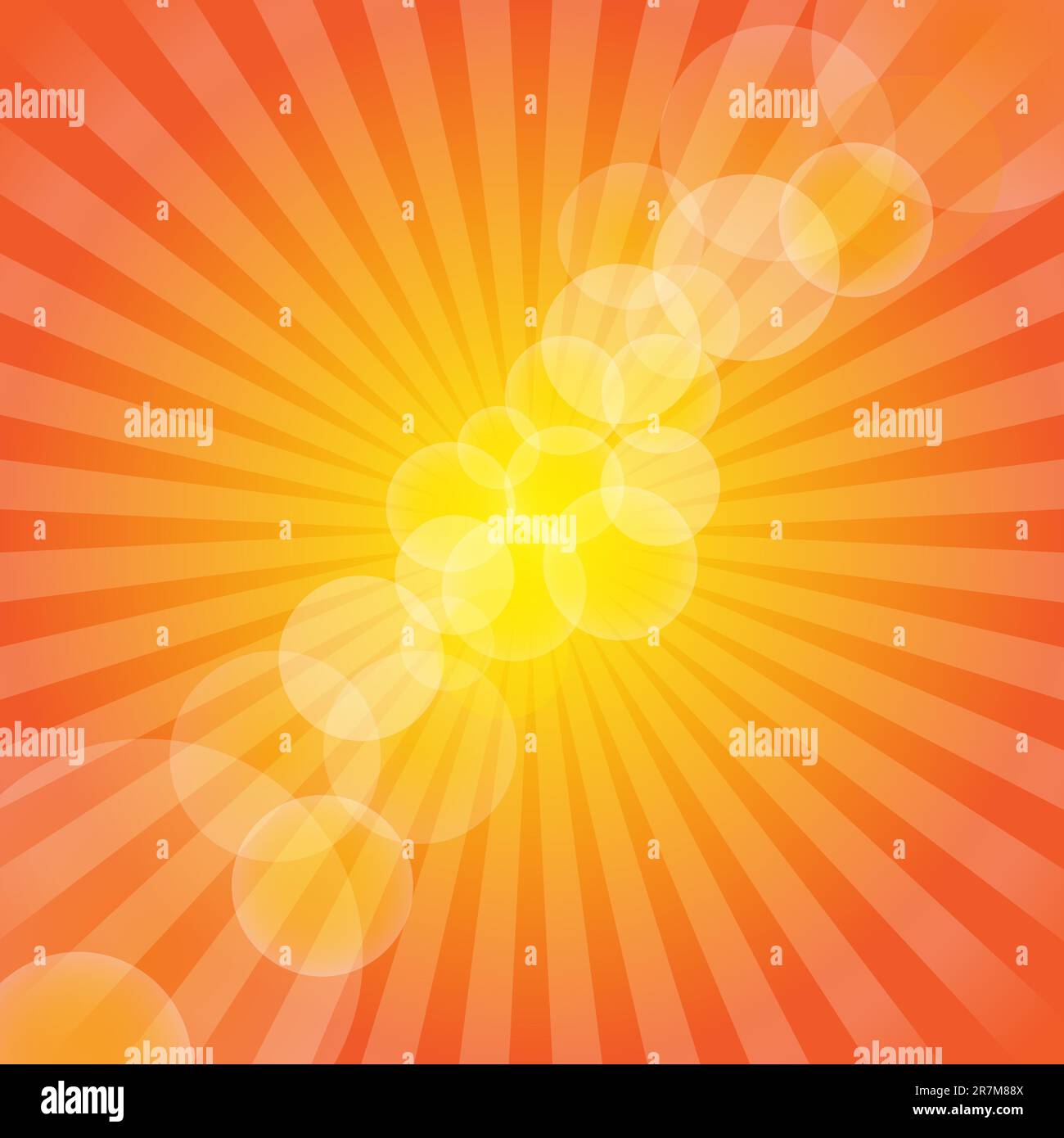 Summer Background - Yellow Sun rays on Gradient Background Stock Vector ...