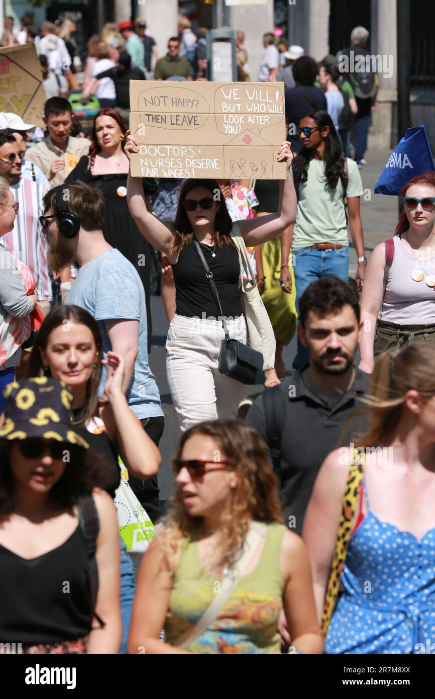 London, UK. 16 June 2023. Junior Doctors from the British Medical ...