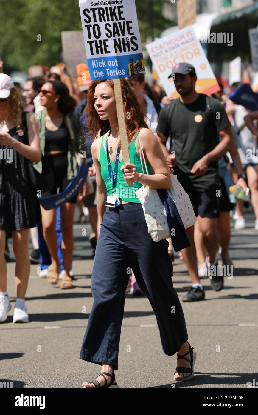 London, UK. 16 June 2023. Junior Doctors from the British Medical ...