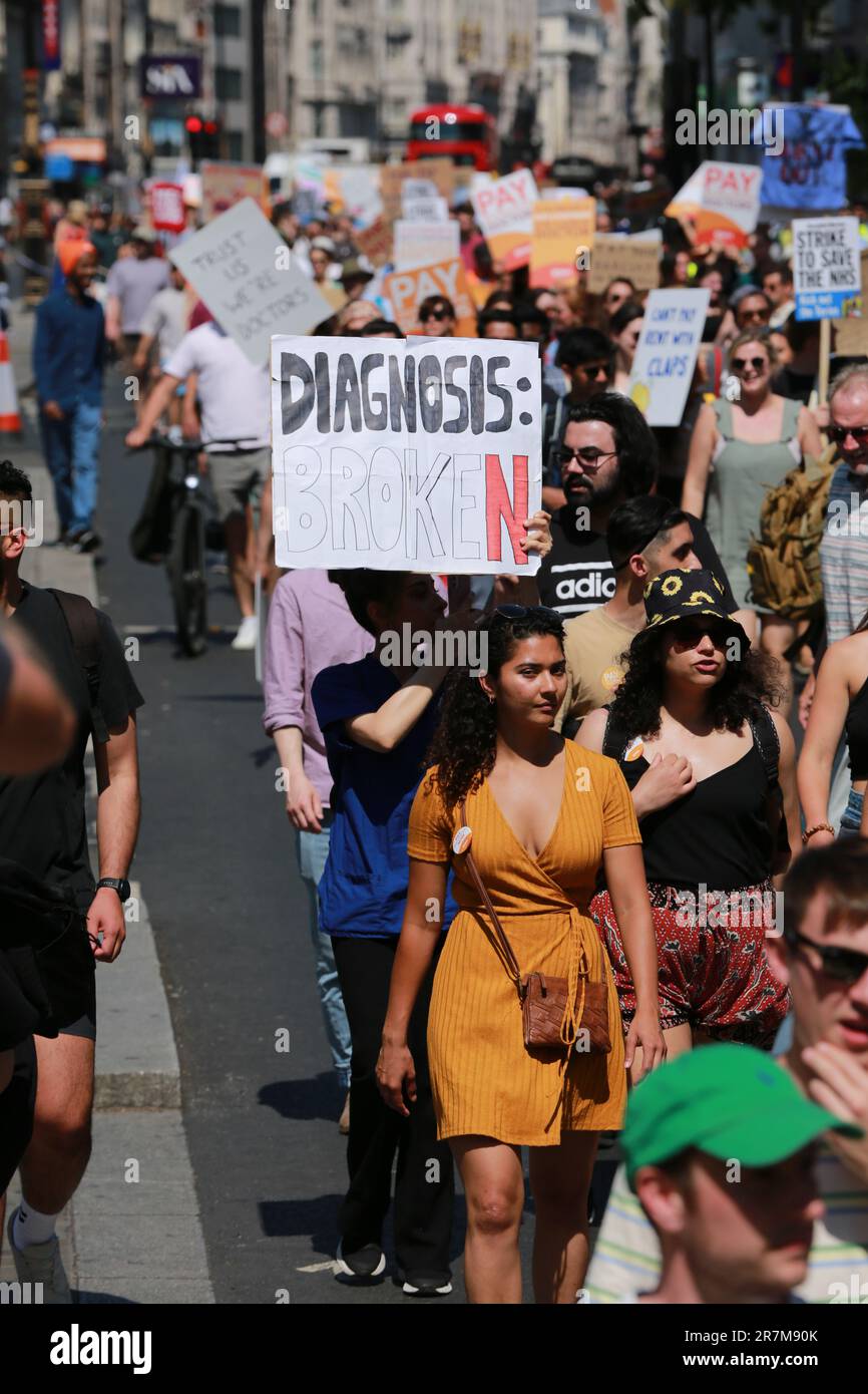 London, UK. 16 June 2023. Junior Doctors from the British Medical ...
