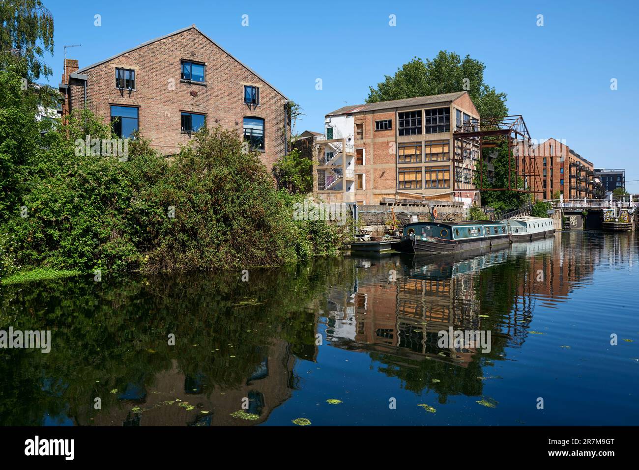 Converted warehouses and apartments on the River Lea Navigation at Old ...