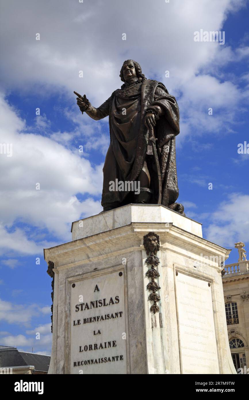 Place Stanislas, a UNESCO World Heritage Site. Statue of Stanislas ...