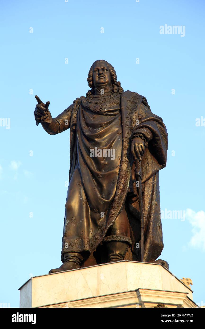 Place Stanislas, a UNESCO World Heritage Site. Statue of Stanislas ...