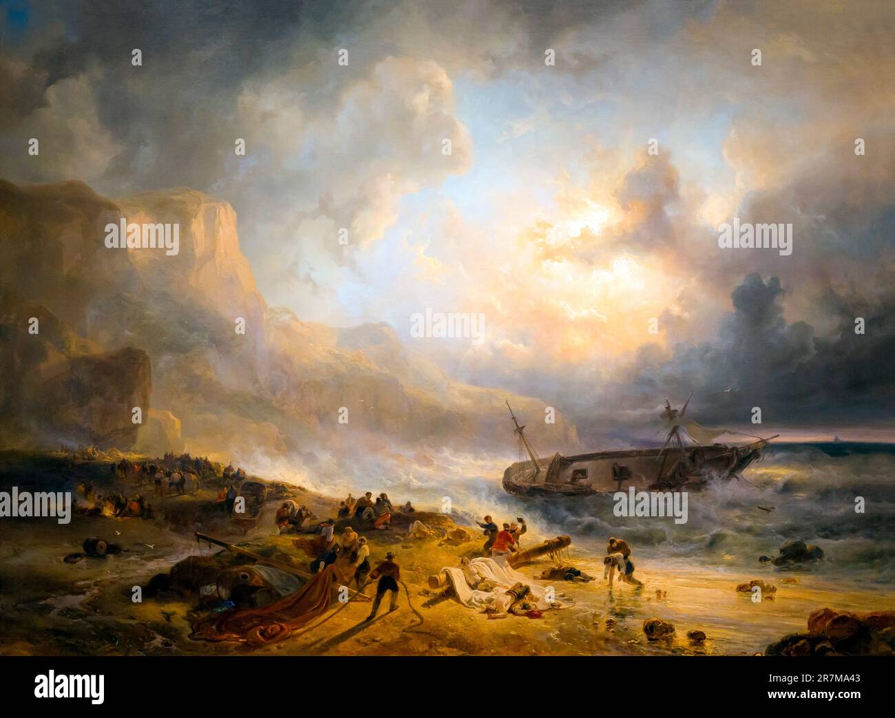 Shipwreck off a Rocky Coast, Wijnand Nuijen, circa 1837, Rijksmuseum ...