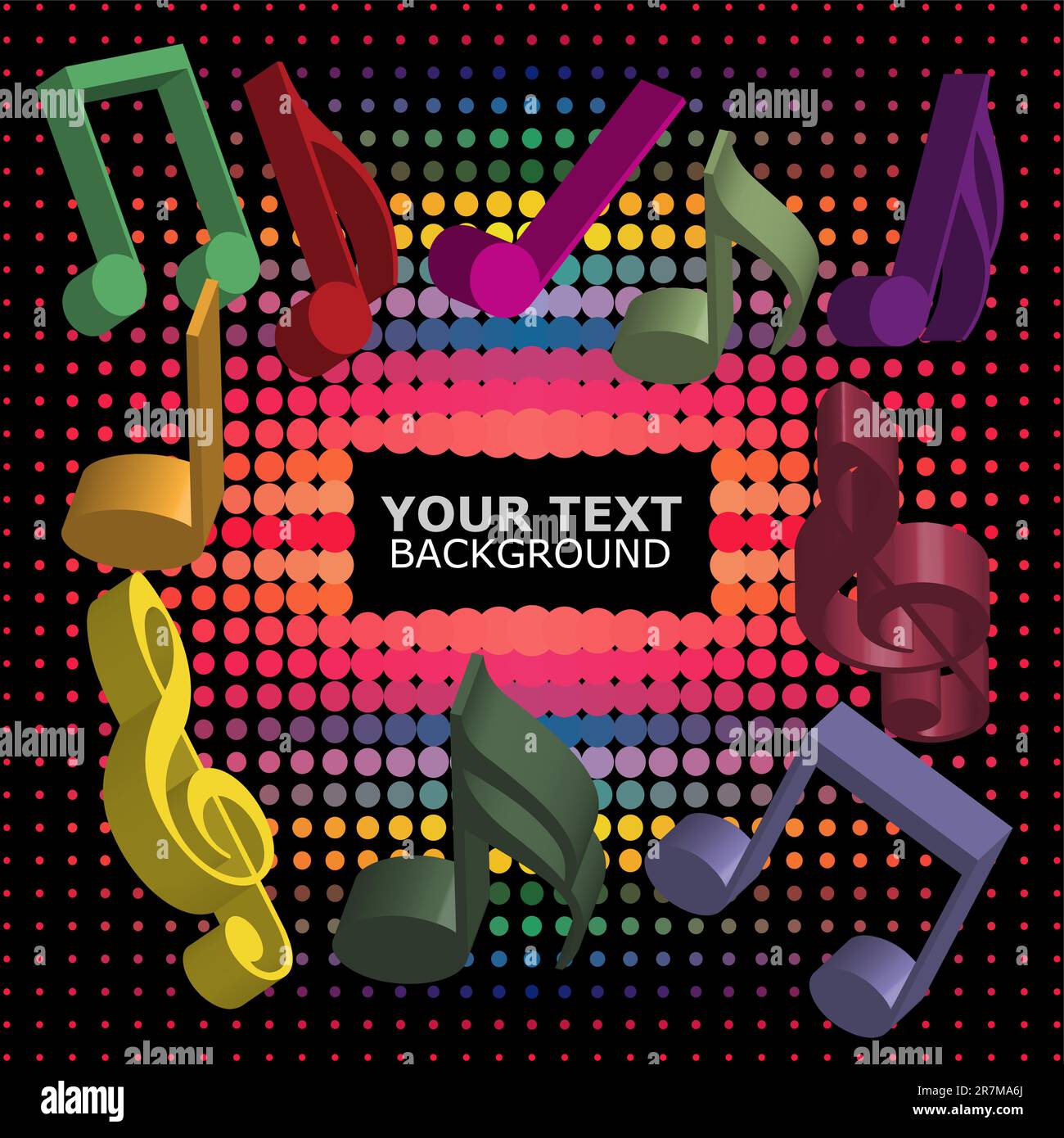 Music notes banner design Stock Vector Images - Alamy