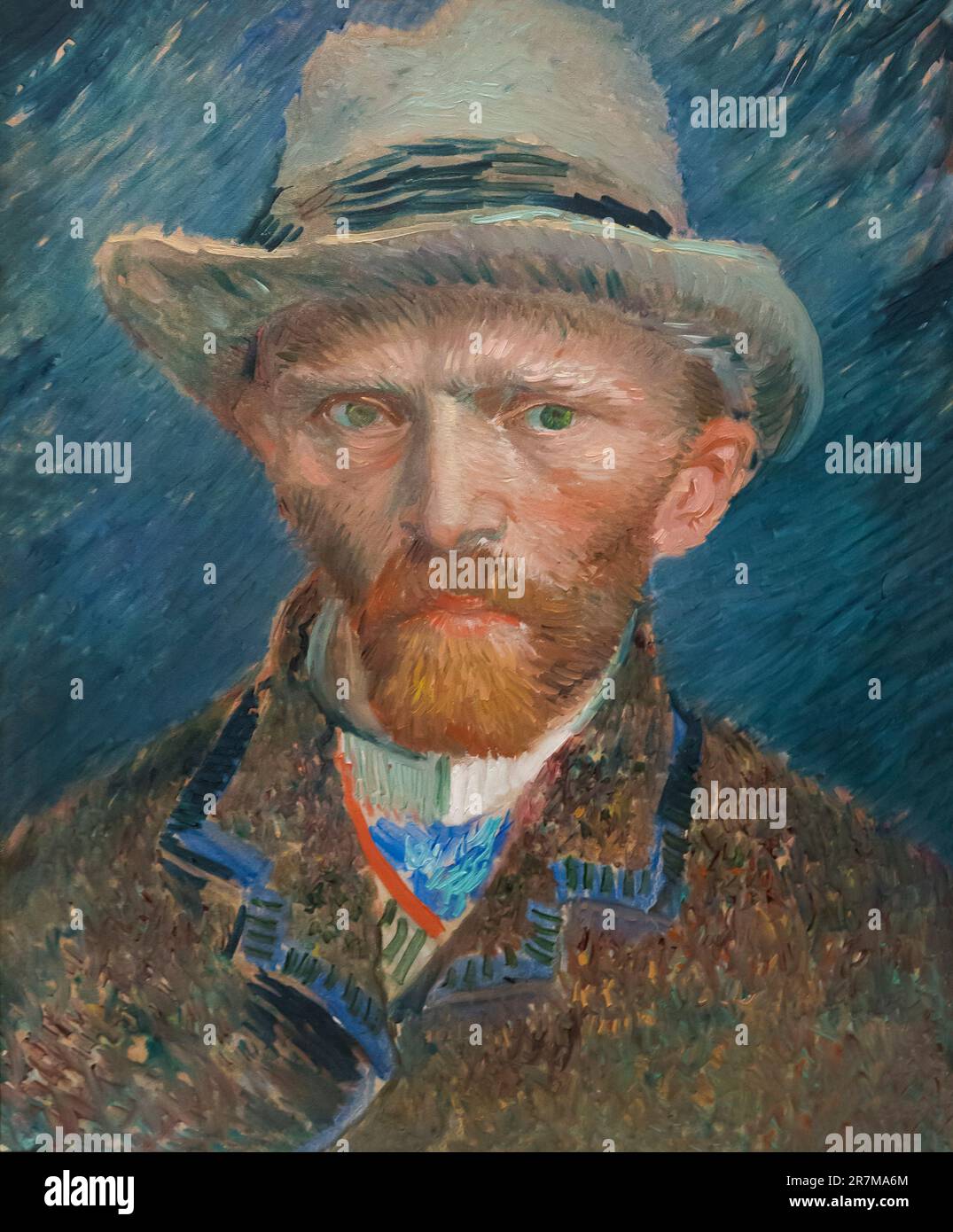 Self-portrait, Vincent van Gogh, 1887, Rijksmuseum, Amsterdam, Netherlands, Europe Stock Photo ...