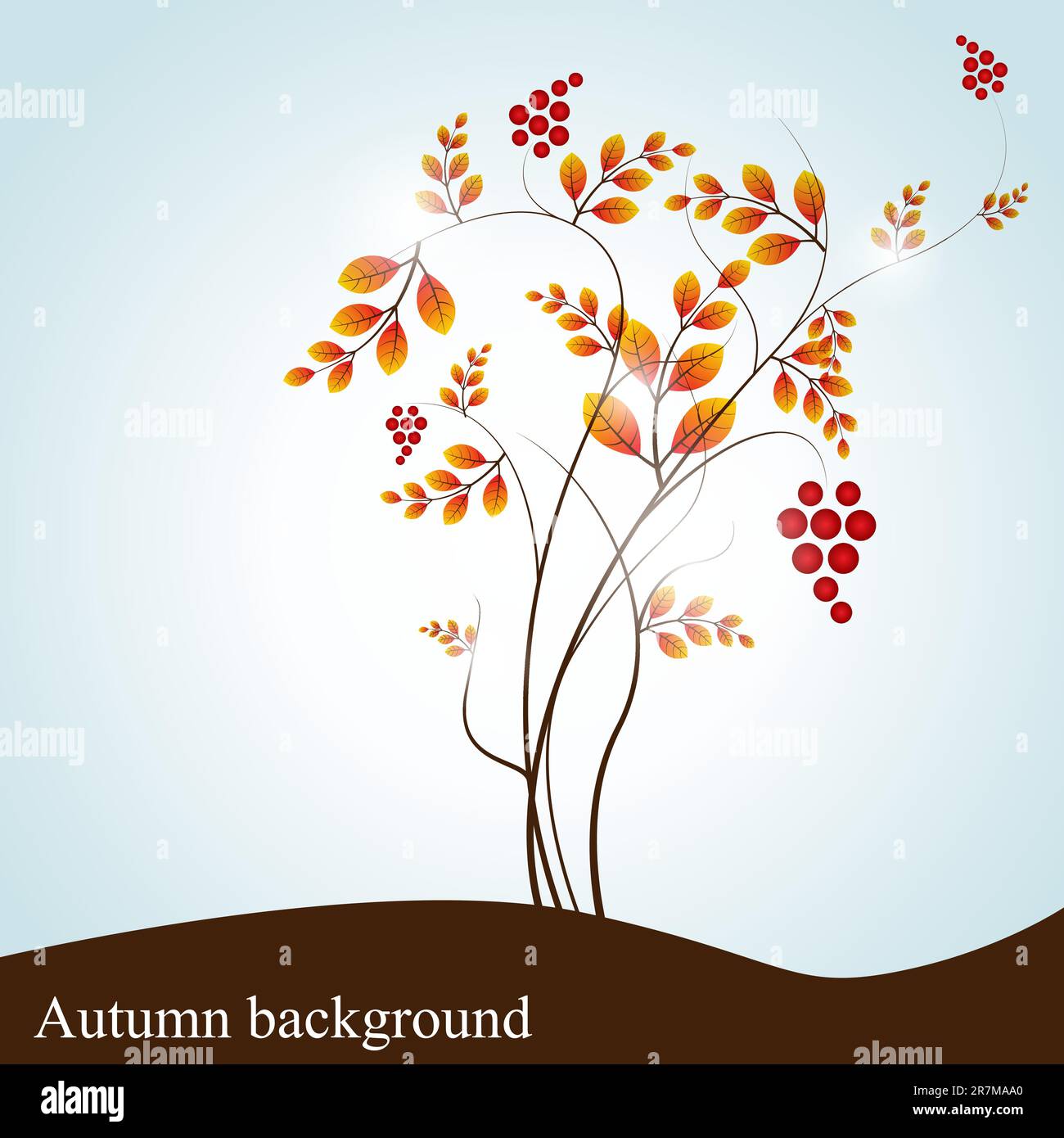 Vector autumn background with tree Stock Vector Image & Art - Alamy