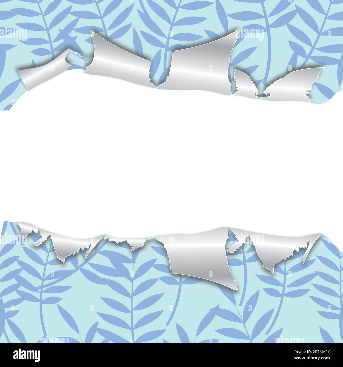 Art vector leaves pattern. Seamless background, torn texture. Floral ...