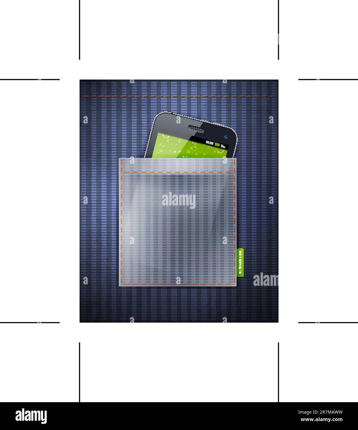 Phone in pocket Stock Vector Images - Alamy