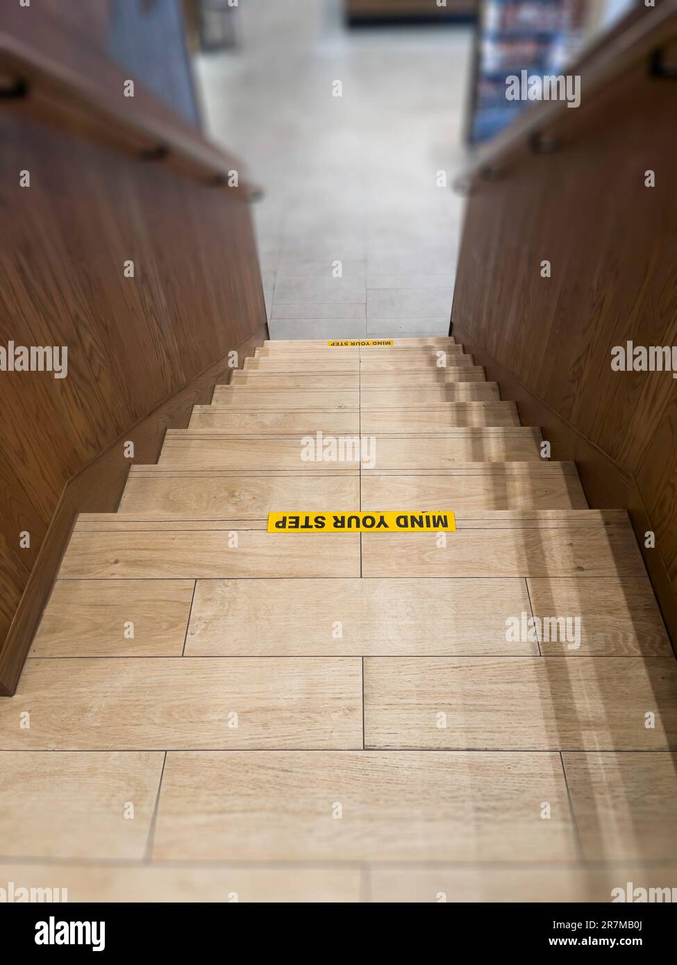 Modern stair case design in coffee shop interior, stock photo Stock ...