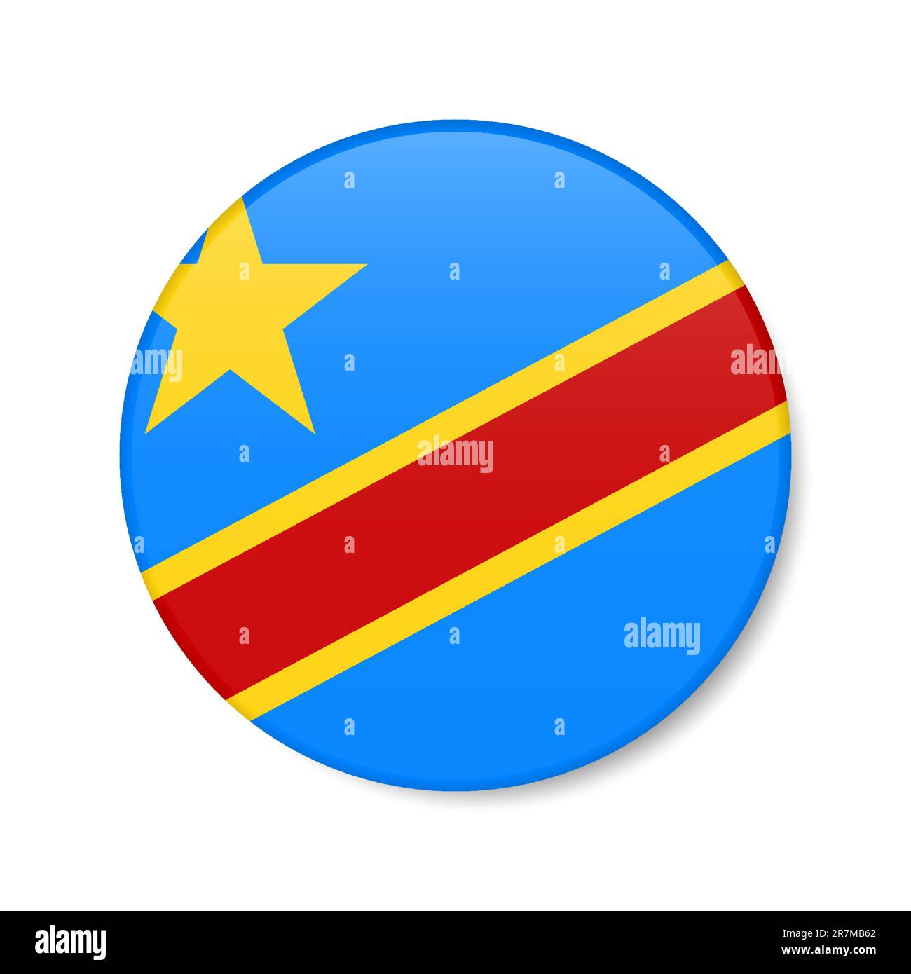 Democratic Republic Of The Congo Circle Button Icon Dr Congo Round