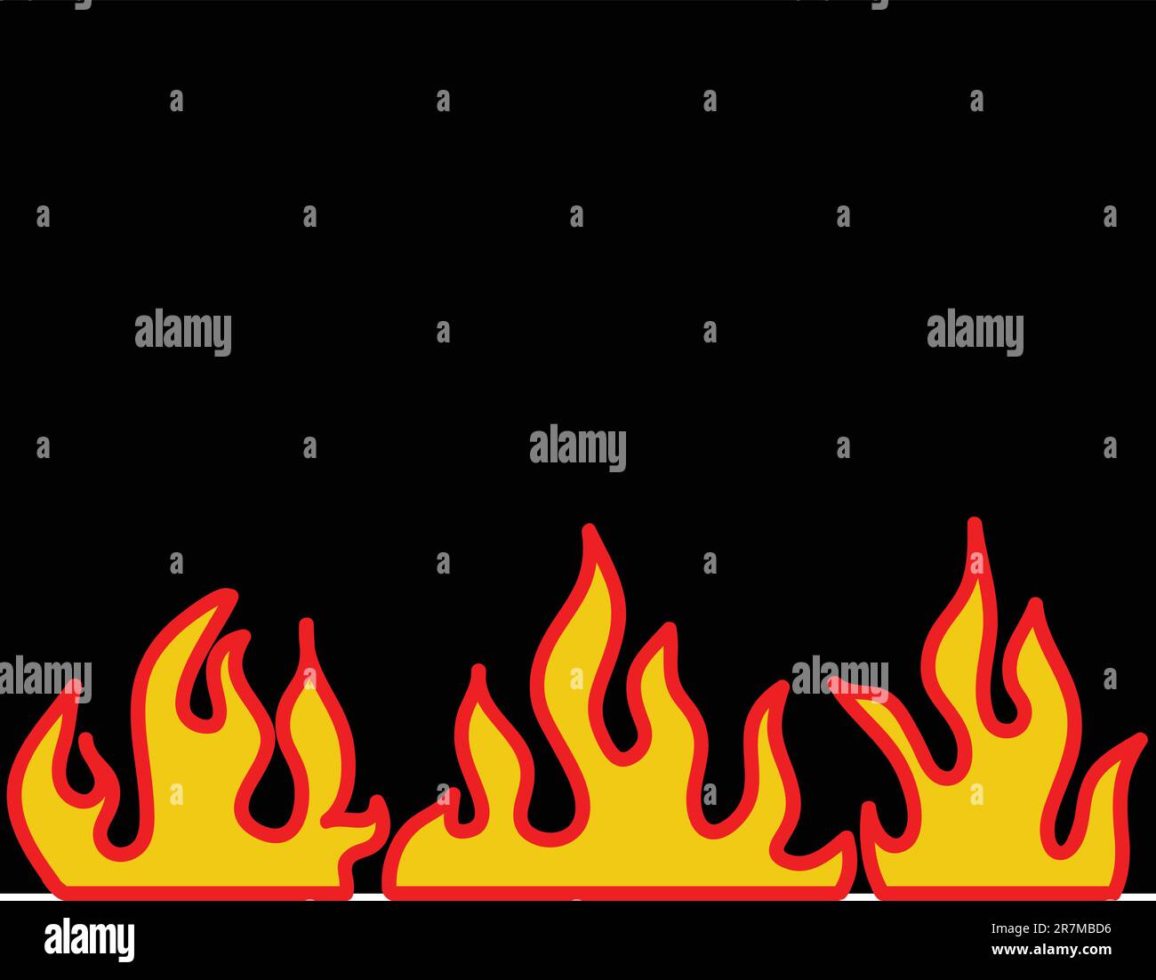 Red burning flame pattern. Vector Stock Vector Image & Art - Alamy
