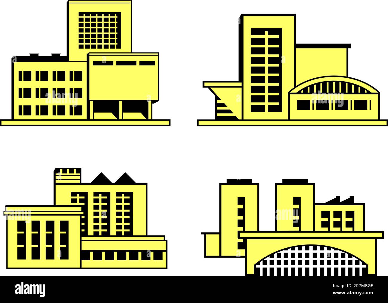 Vector industrial factories Stock Vector Images - Alamy