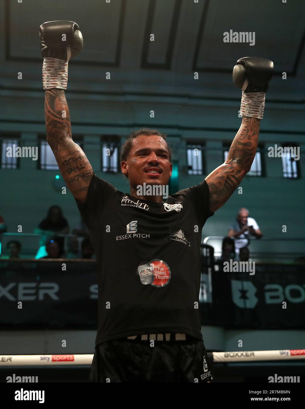 Joshua Gustave celebrates beating Remi Scholer in their Super ...