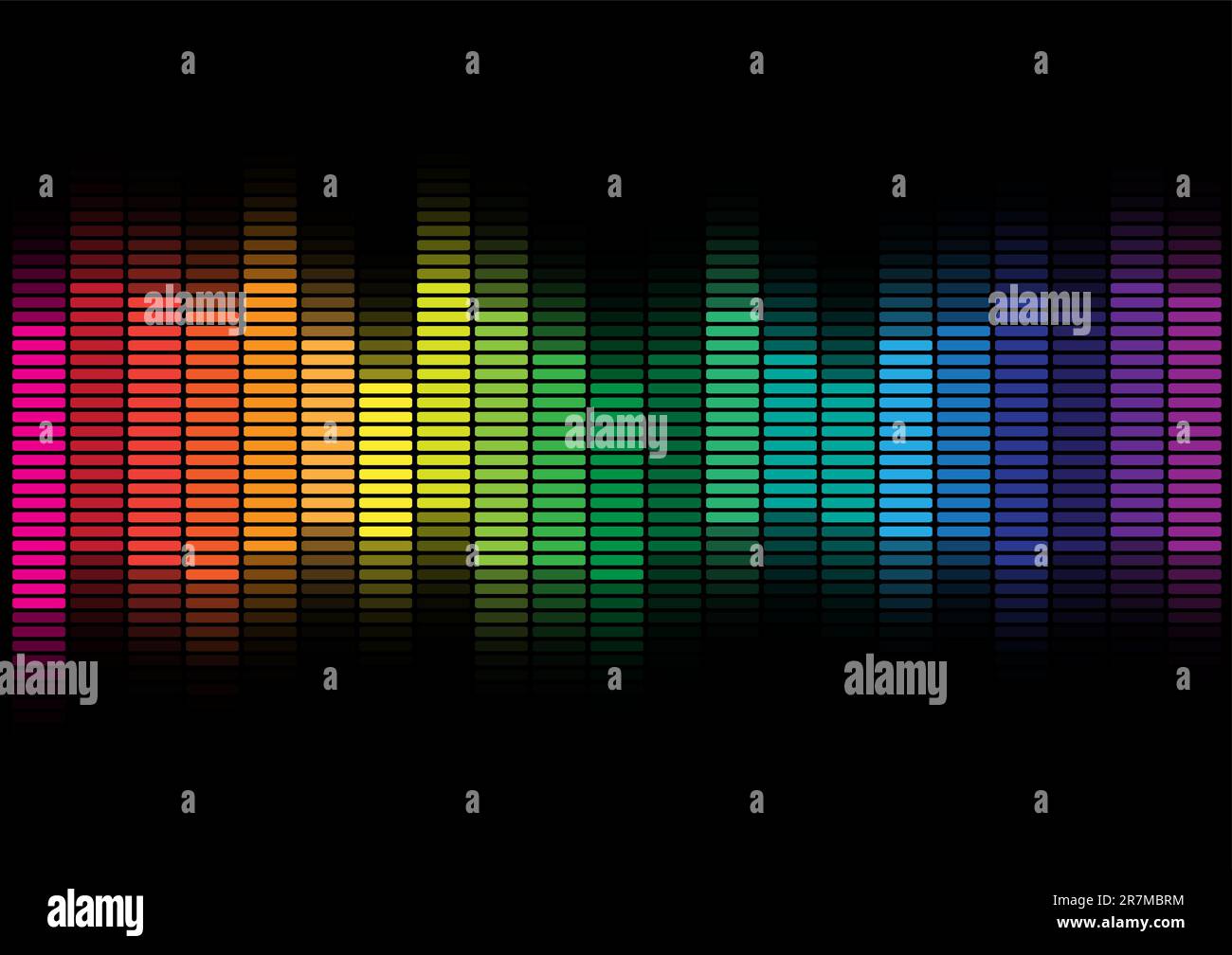 Abstract Background - Multicolor Equalizer on Black Background Stock ...