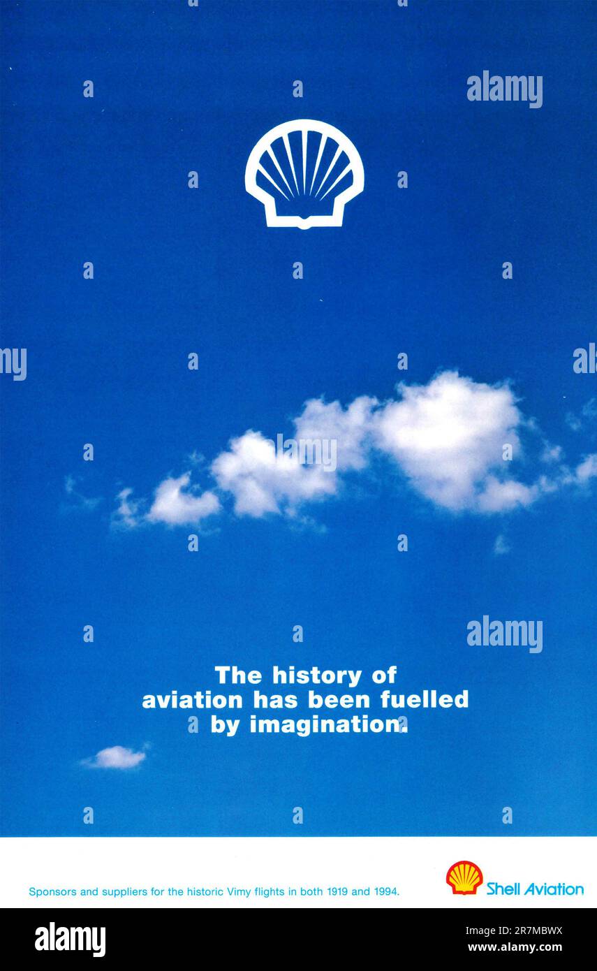 Shell aviation advert in a magazine 1995 Stock Photo - Alamy