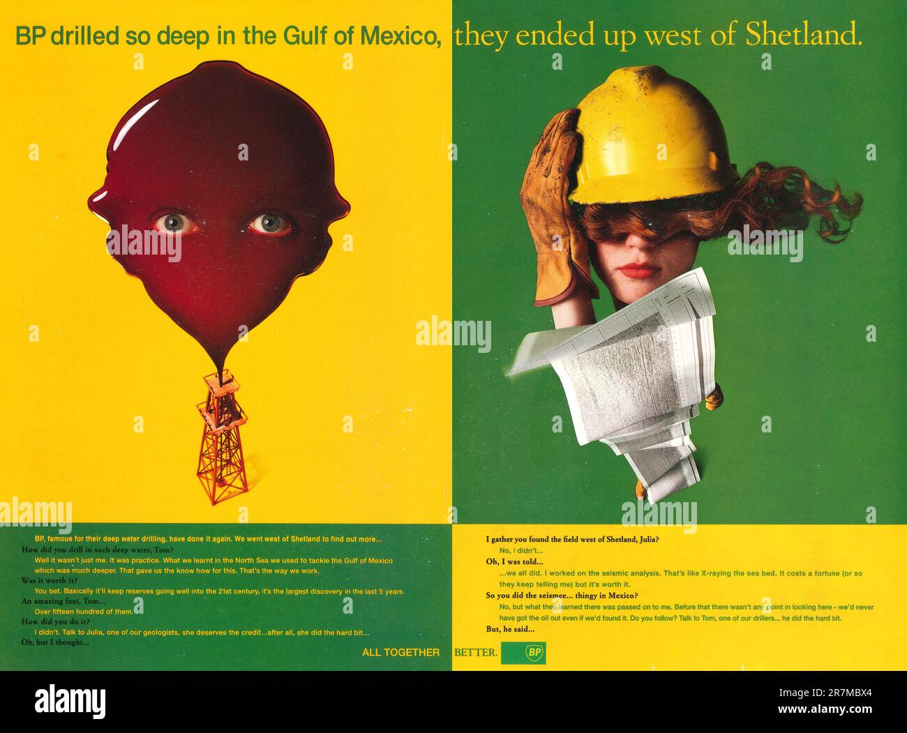 BP British Petroleum advertisement placed inside a NatGeo magazine ...