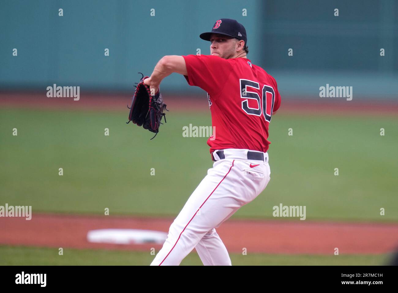 Boston Red Sox relief pitcher Kutter Crawford delivers during a ...