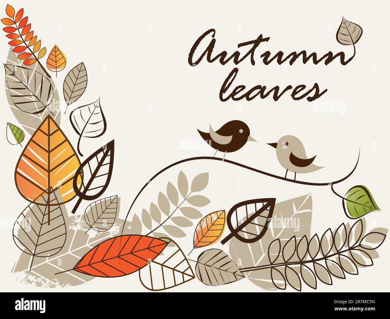 Yellow bird draw tree Stock Vector Images - Alamy