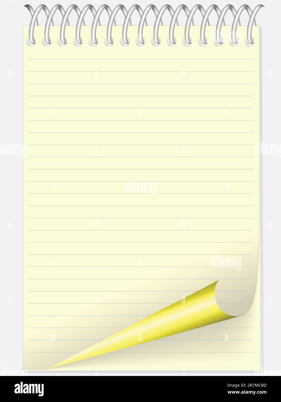 Yellow writing pad paper Stock Vector Images - Alamy