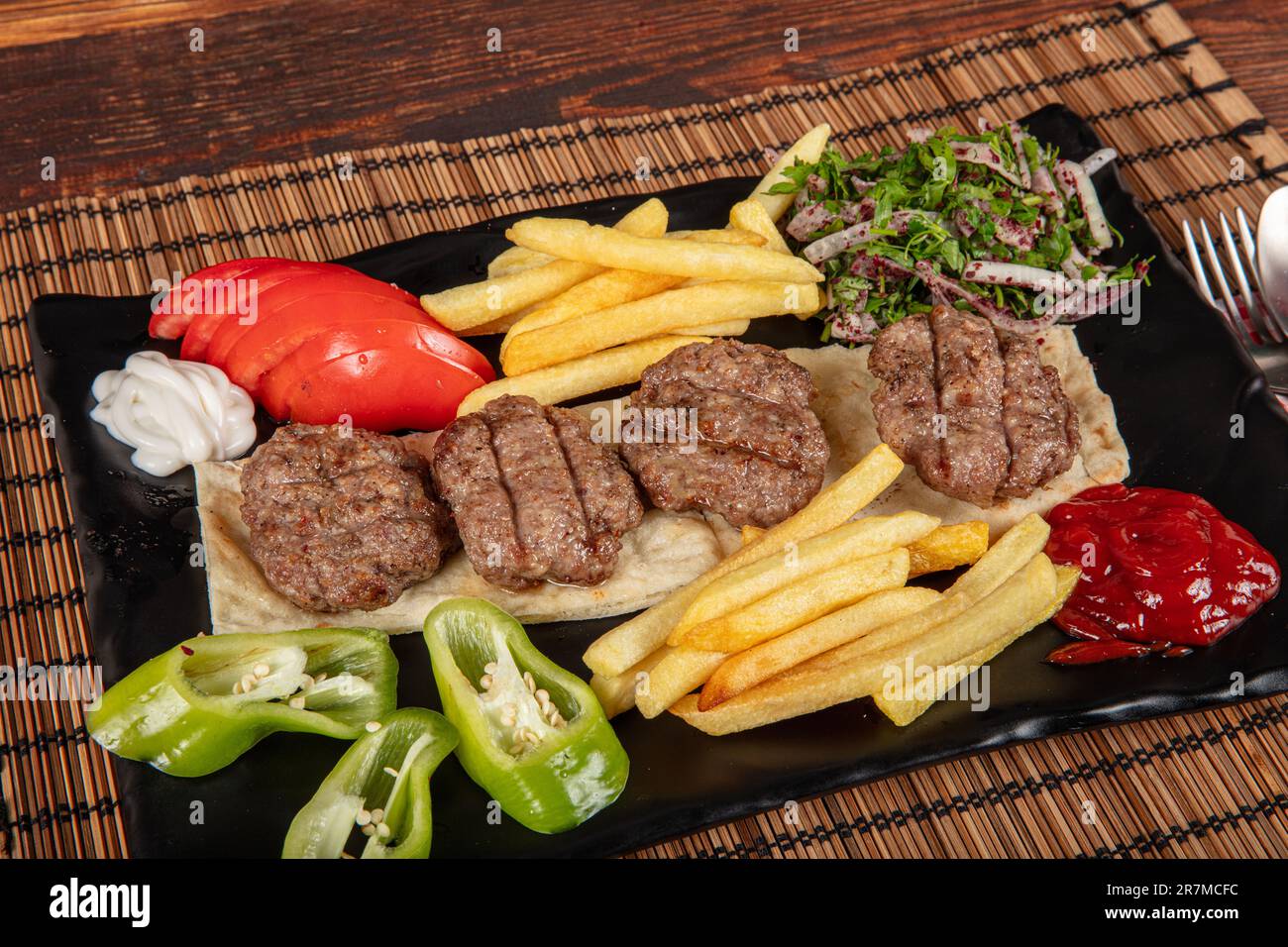 Turkish meatball traditional kofte. Spicy meatballs Kebab or Kebap ...