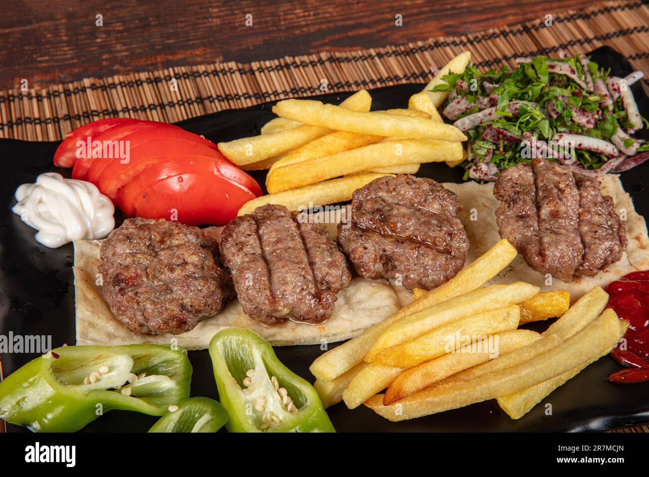 Turkish meatball traditional kofte. Spicy meatballs Kebab or Kebap ...