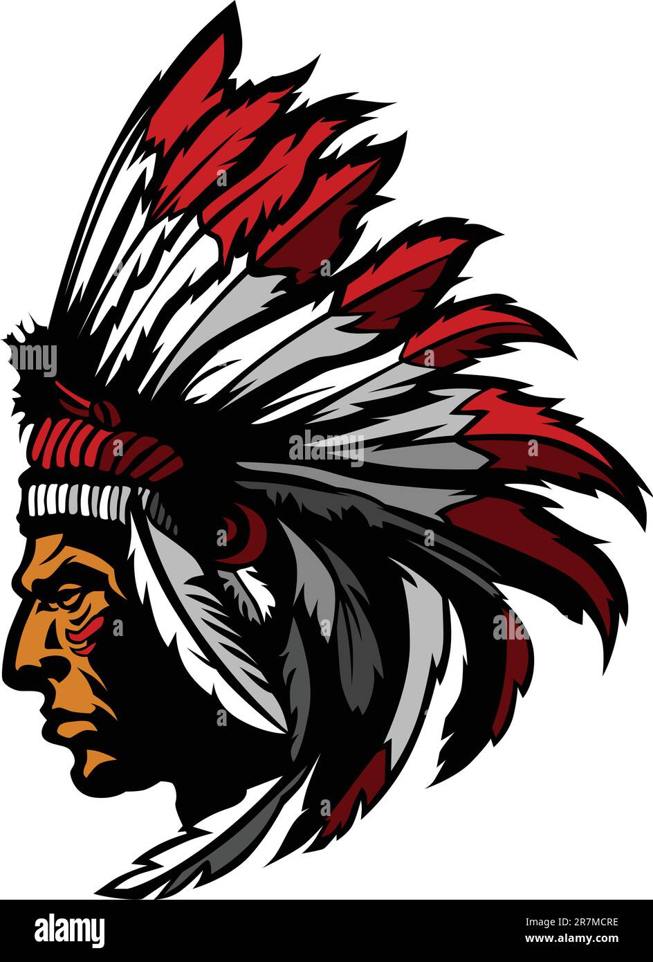 Indian Chief Head Vector